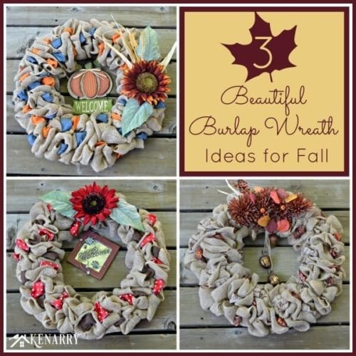 Fall Burlap Wreaths: 3 Beautiful DIY Craft Ideas