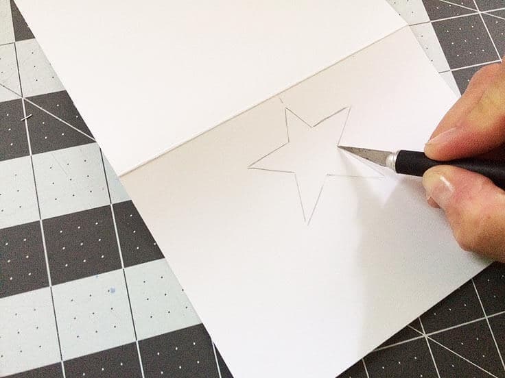 DIY Star Die-cut & Washi Tape Note Cards