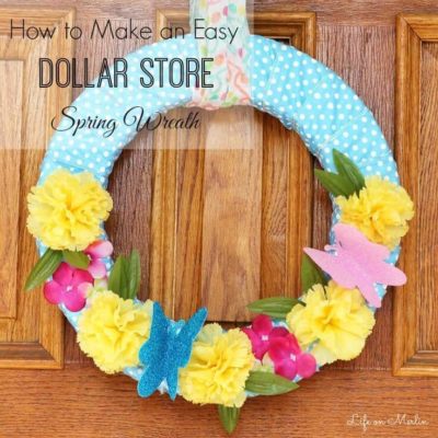 How to Make an Easy Dollar Store Spring Wreath