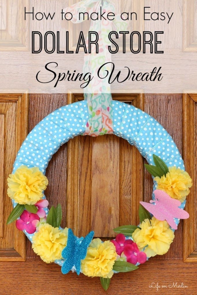 How to Make an Easy Dollar Store Spring Wreath