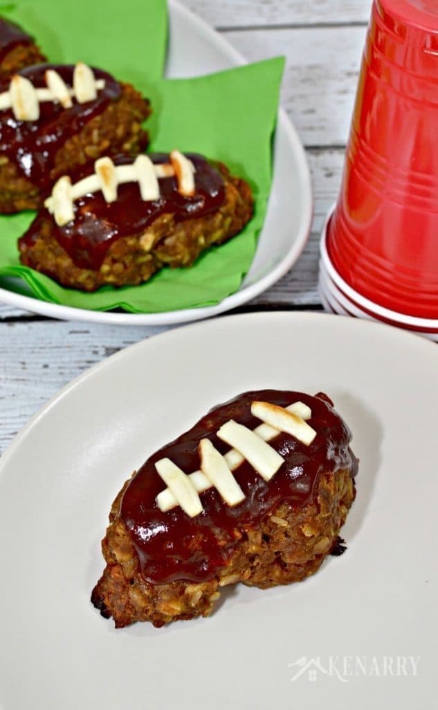 Barbecue Meatloaf Recipe Shaped Like a Mini Football