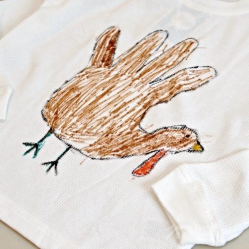 Handprint Turkey Shirts: An Easy Thanksgiving Idea