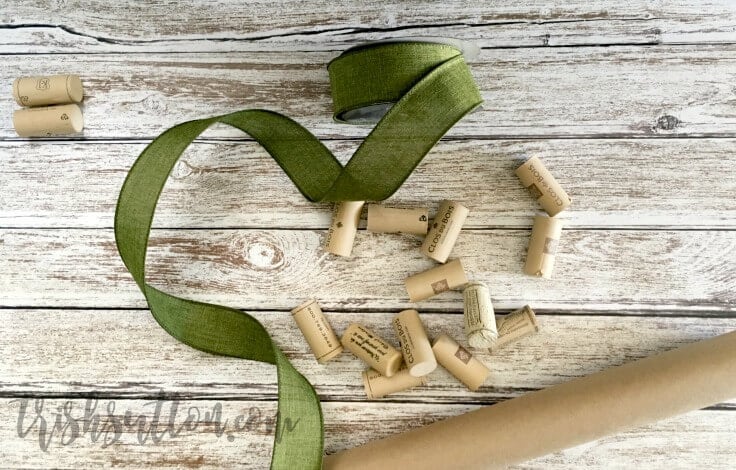 Wine Cork Christmas Tree Wall Hanging; Upcycled Holiday Decor