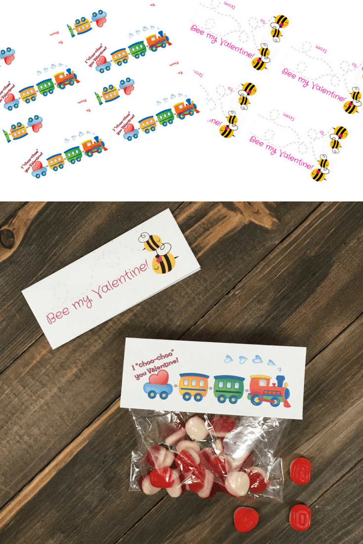 Download and Print Two Valentine Gift Bag Toppers