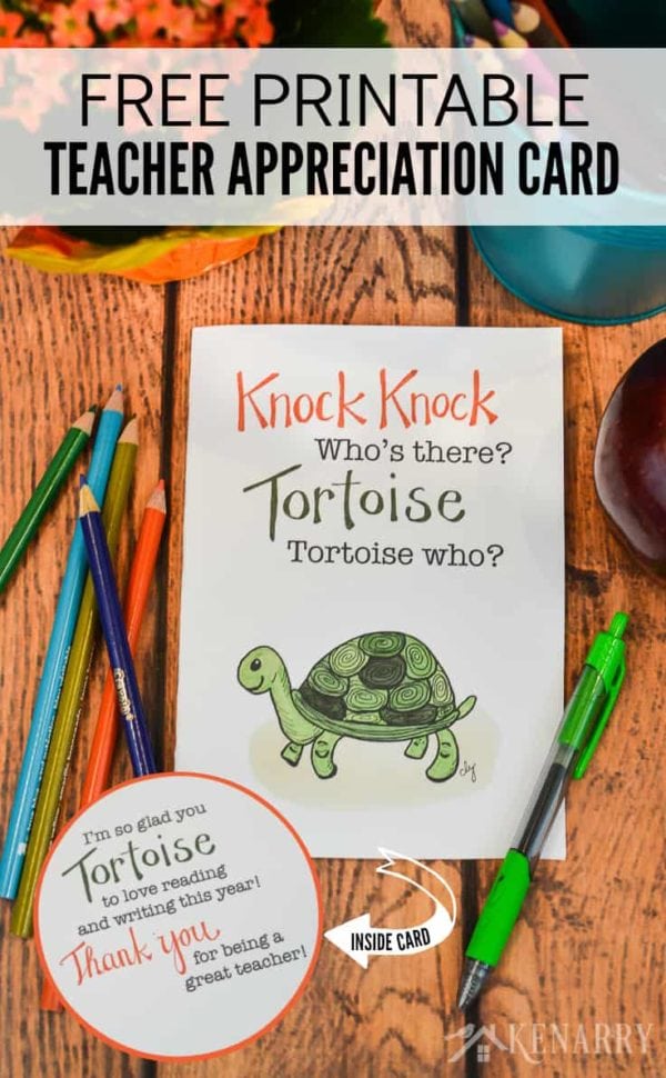 Funny Teacher Appreciation Card: Free Printable | Kenarry