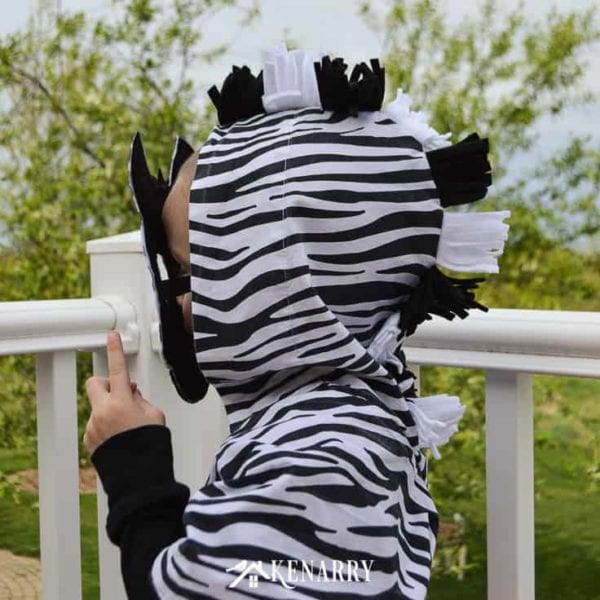 DIY Animal Costume: Easy Kid's Zebra Costume With Free Mask Template