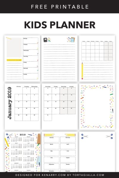Kids Planner Printables: Free Calendar Pages - Ideas for the Home