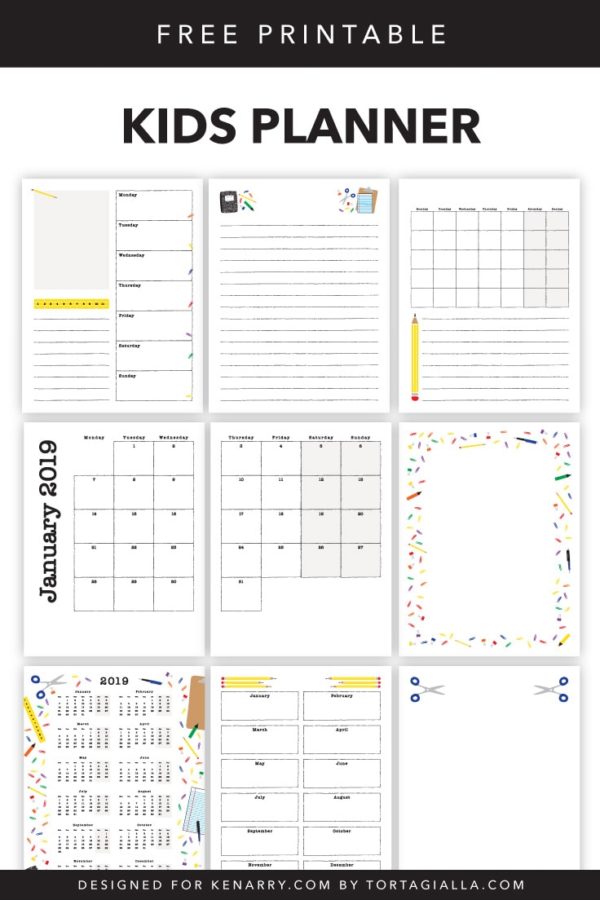 Kids Planner Printables: Free Calendar Pages - Ideas for the Home
