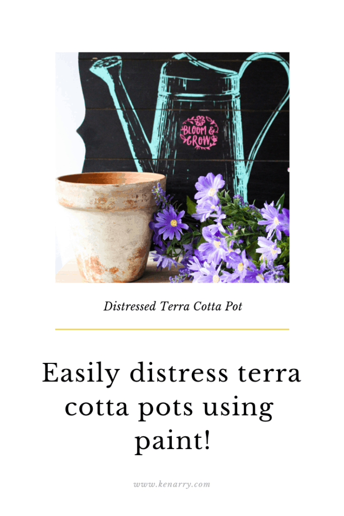 How To Easily Distress Terra Cotta Pots With Paint