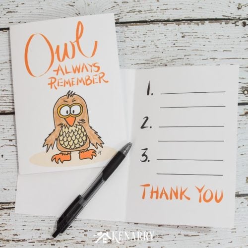 Thank You Note for Teacher Appreciation: Owl Free Printable - Ideas for ...