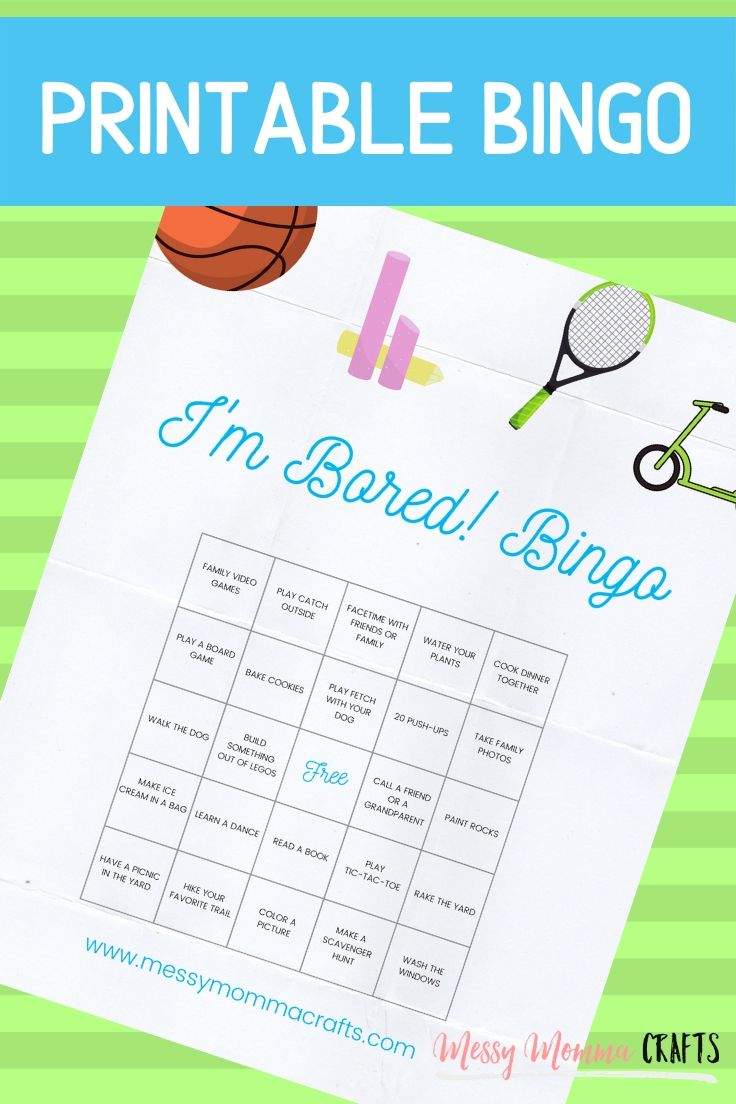 I'm Bored Bingo Game: Free Printable for Kids - Ideas for the Home