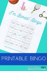 I'm Bored Bingo Game: Free Printable for Kids - Ideas for the Home