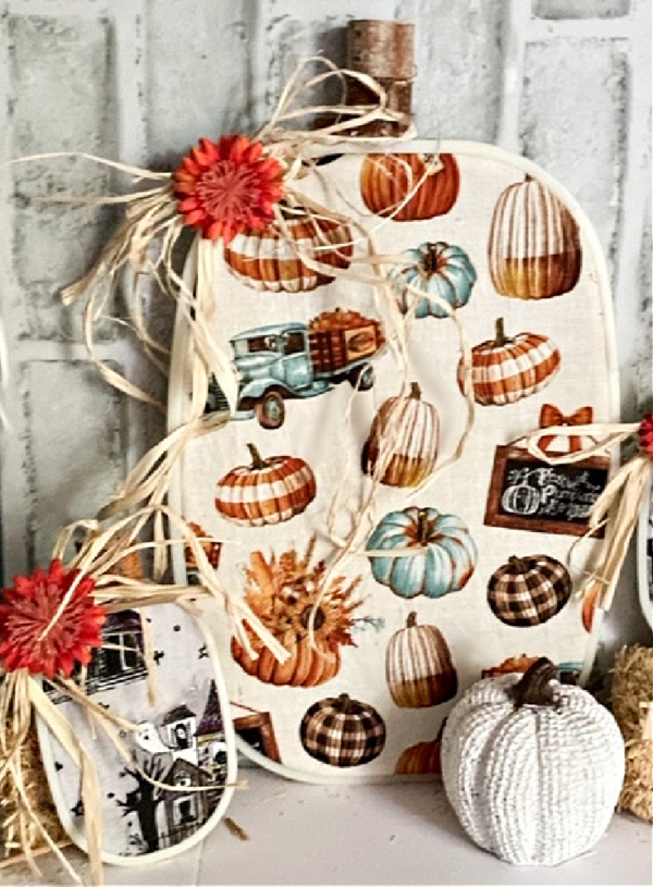 How To Make Adorable DIY Embroidery Hoop Pumpkins