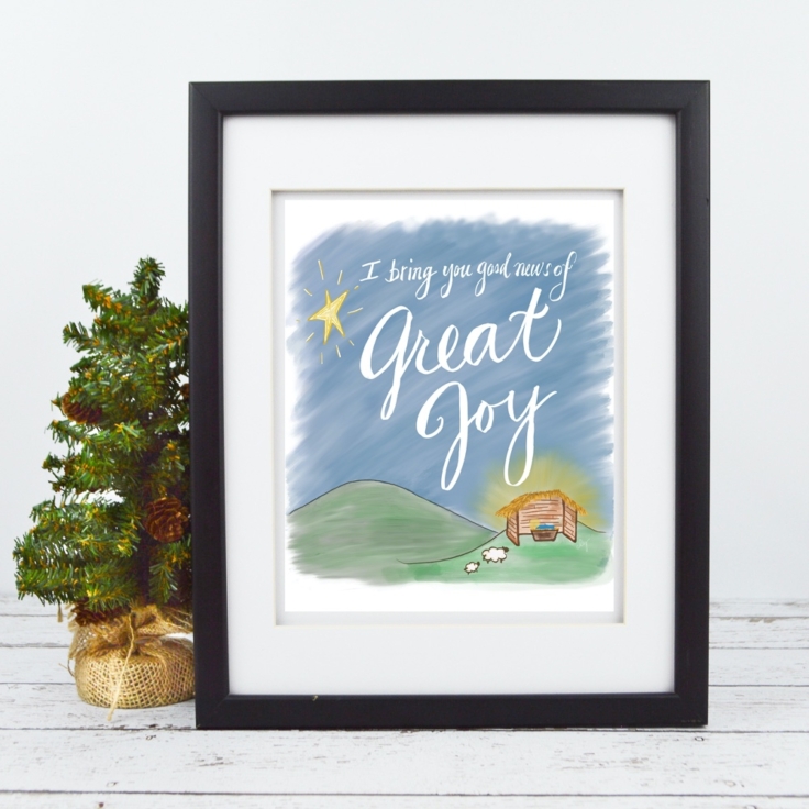 Good News, Great Joy, Baby Jesus Nativity - Christmas Printable ...
