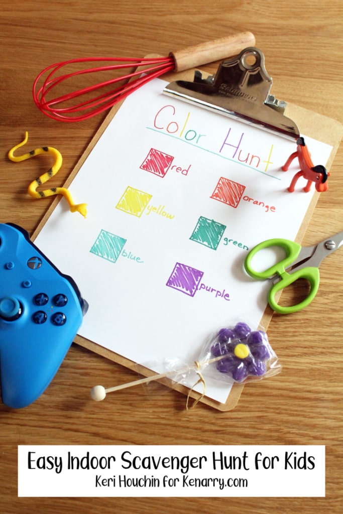 Easy Indoor Scavenger Hunt for Kids - Ideas for the Home