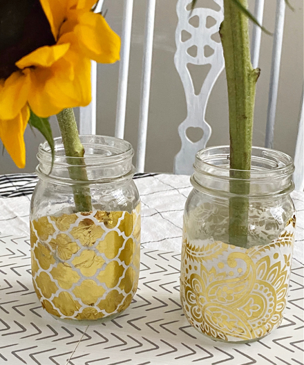 DIY Mason Jar Flower Vases With A Fun Boho Look