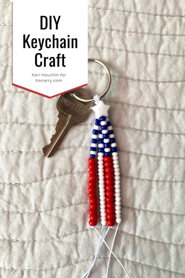 DIY American Flag Keychain Bead Craft - Ideas for the Home