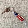 DIY American Flag Keychain Bead Craft - Ideas for the Home